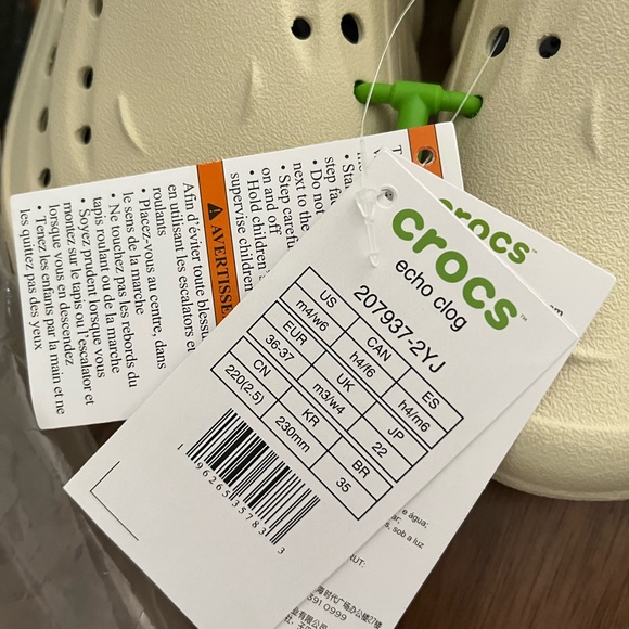 CROCS | Shoes | Echo Clog Crocs Sz 6 Fits Like A 657 Bone Color | Poshmark